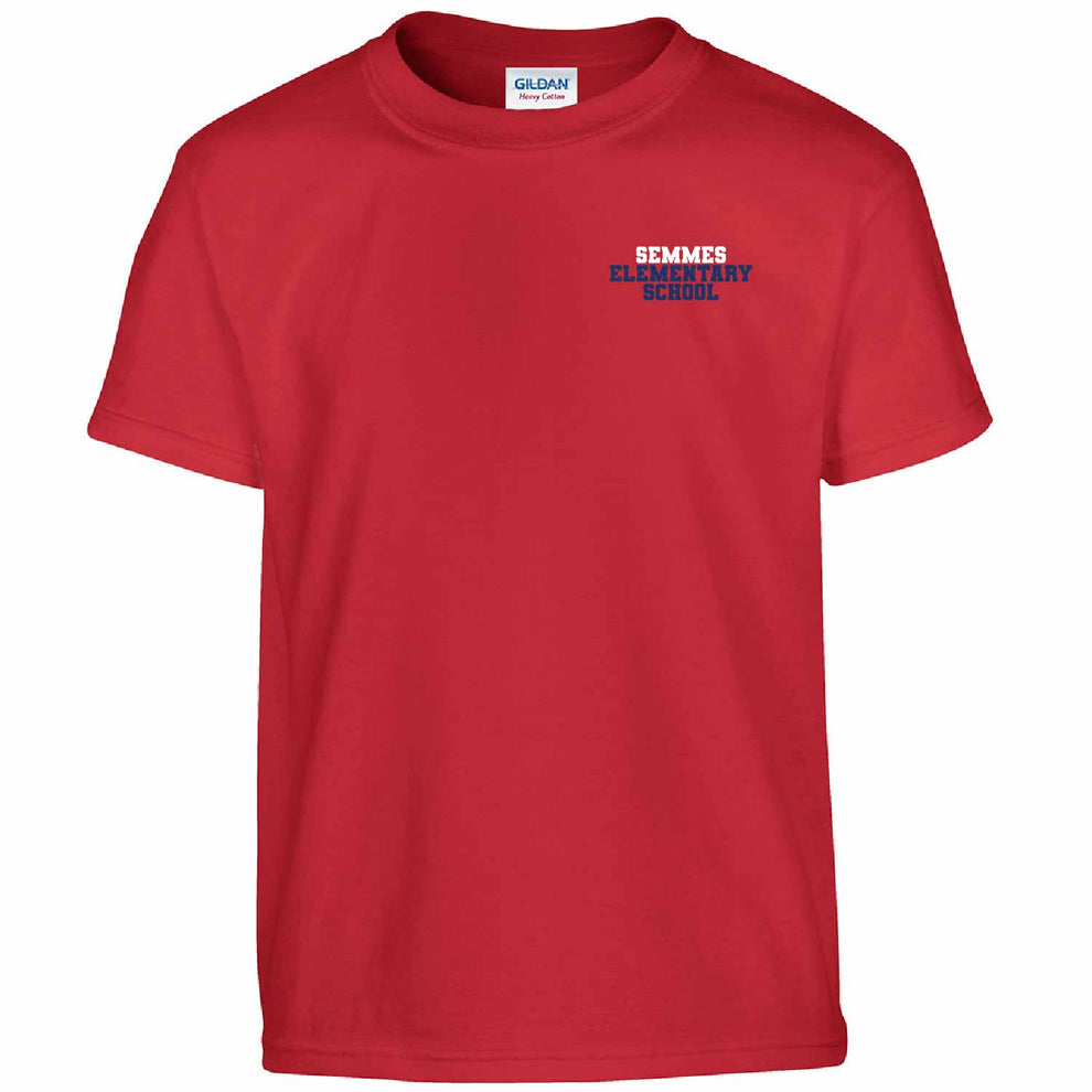 SES Short Sleeve T-Shirt - Red – Semmes Elementary School Apparel